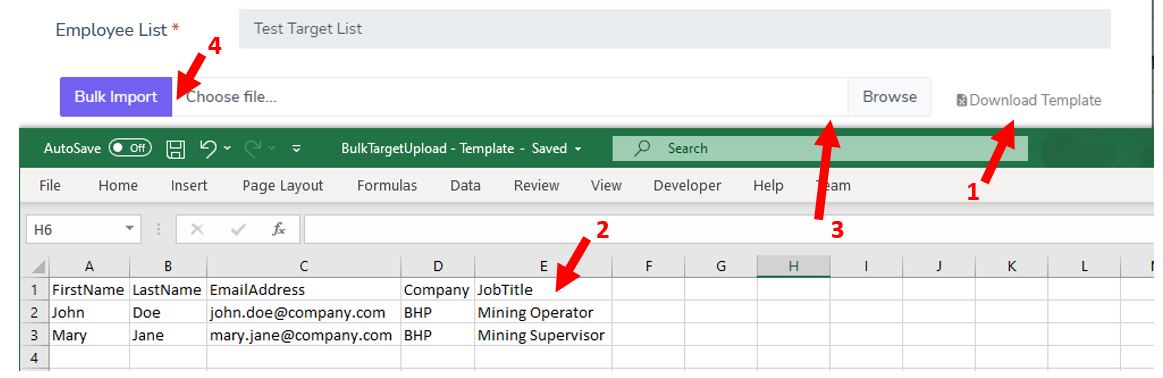 Employees - Import using a CSV file – Knowledge Base