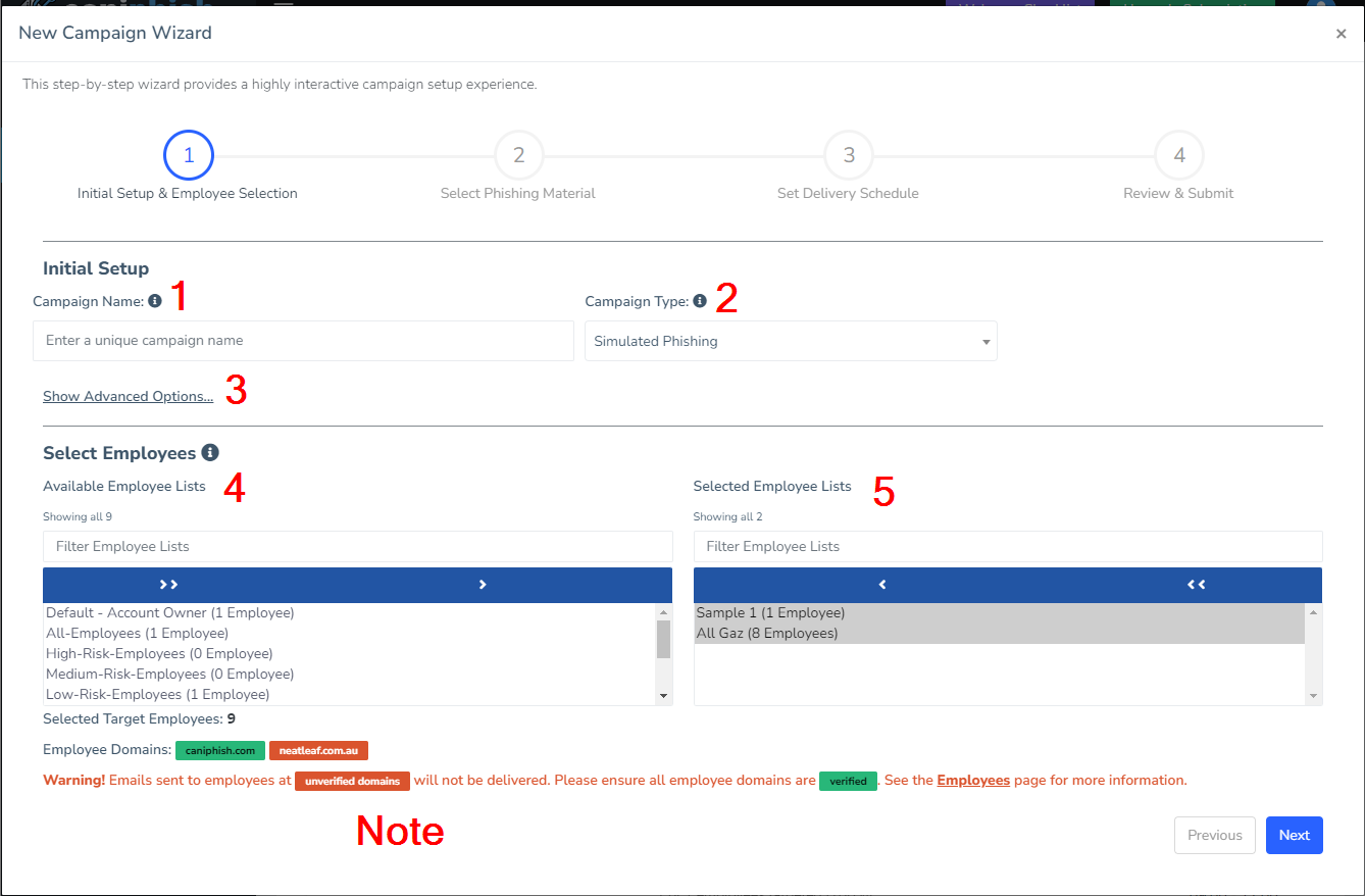 Campaign Creation - Interactive Wizard – Knowledge Base